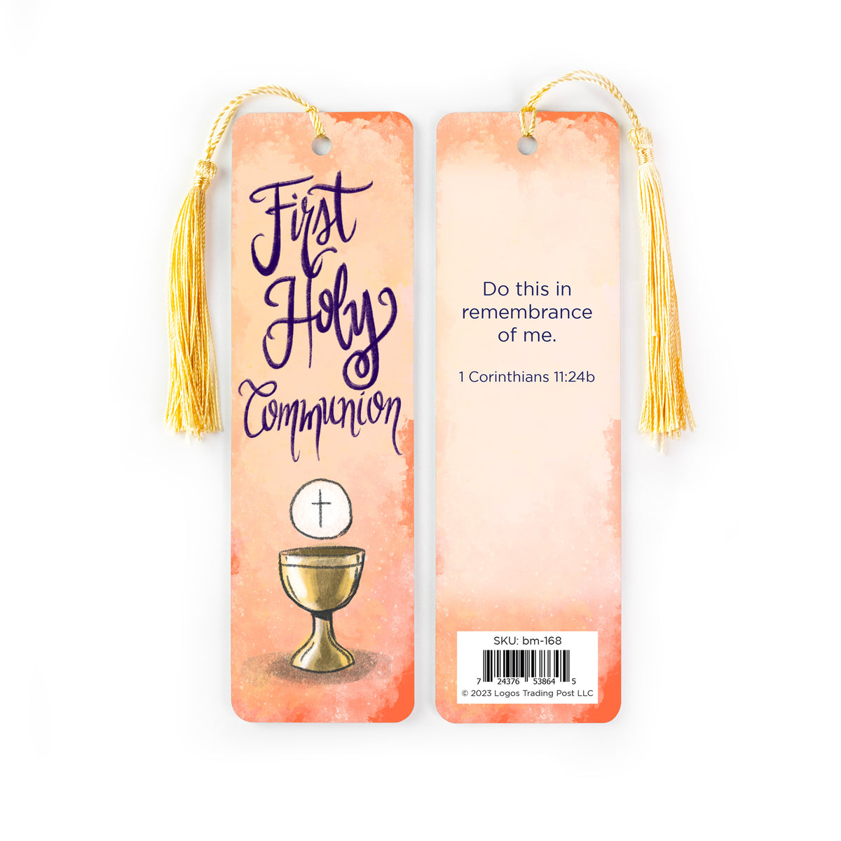 First Communion Tasseled Bookmark – 1 Corinthians 11:24b – Logos ...