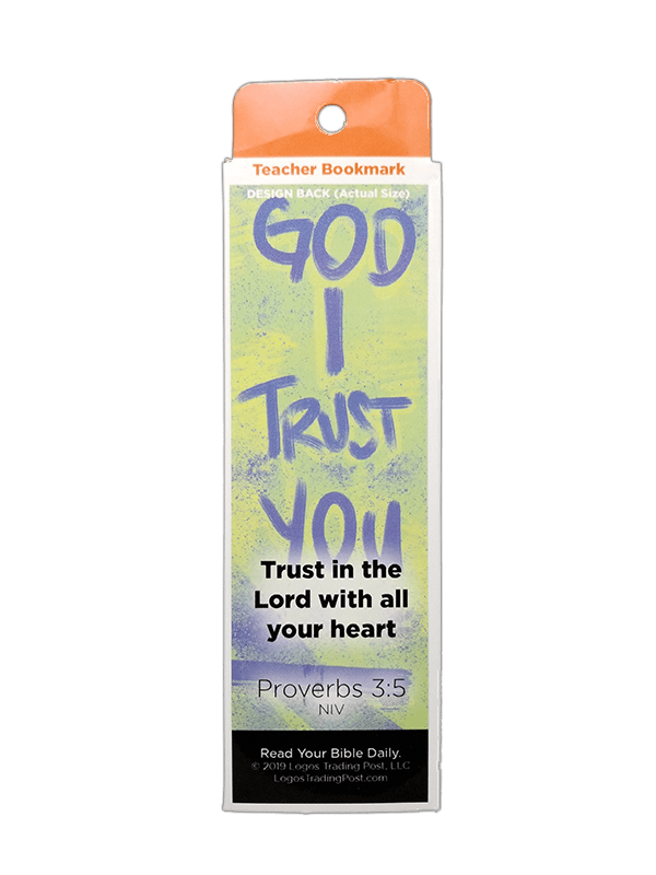 Children's Christian Bookmark, God I Trust You, Proverbs 3:5 - Pack of ...