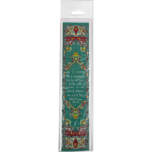 He Is Risen Woven Bookmark, Matthew 28:5, Silky Soft Fabric – Logos ...