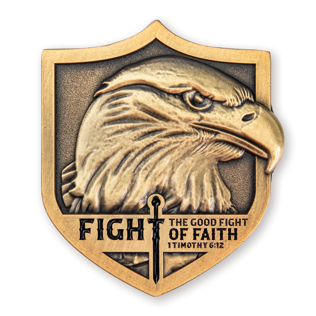 Fight the Good Fight – 1 Timothy 6:11-12 Challenge Coin – Logos Trading ...