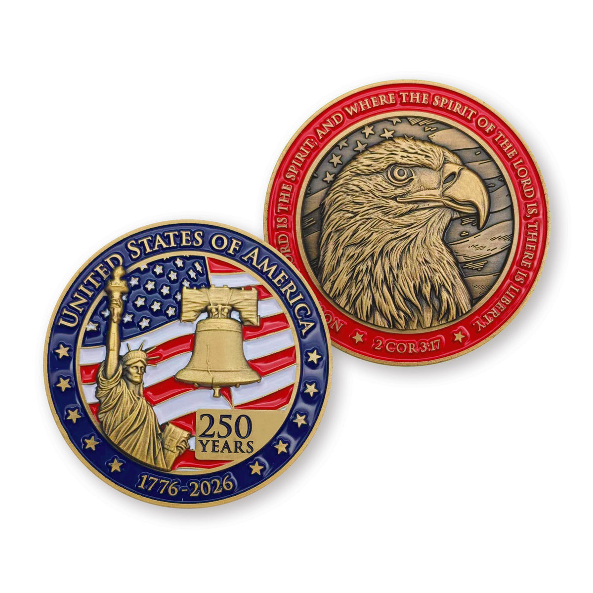 USA 250th Anniversary Challenge Coin – Logos Trading Post Wholesale