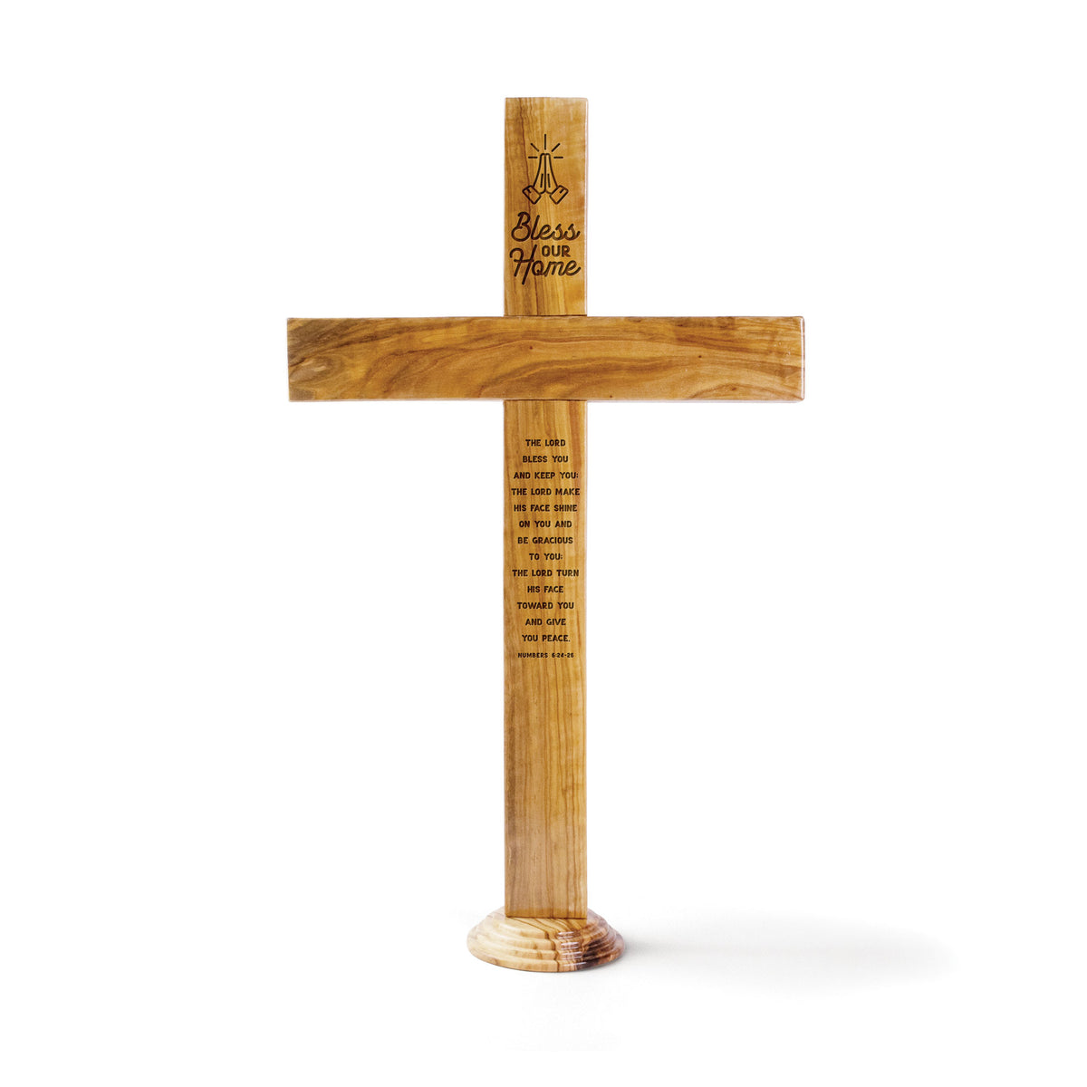 Bless Our Home – Olive Wood Memorial Desk Cross – Logos Trading Post ...