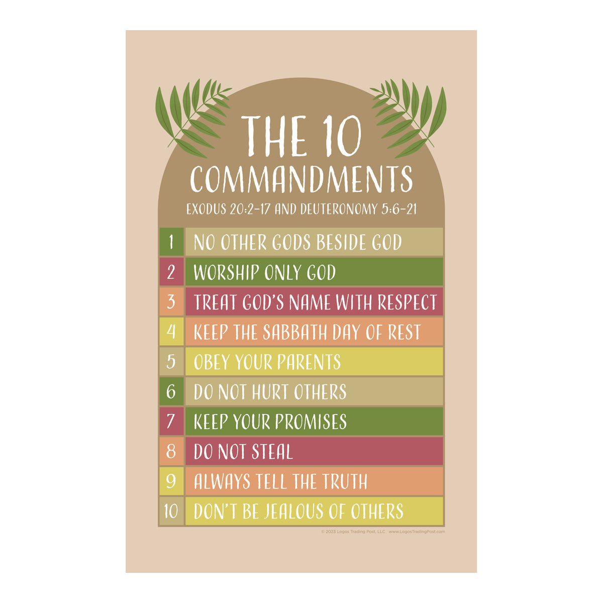 Children's Poster Prints – The 10 Commandments – Logos Trading Post ...