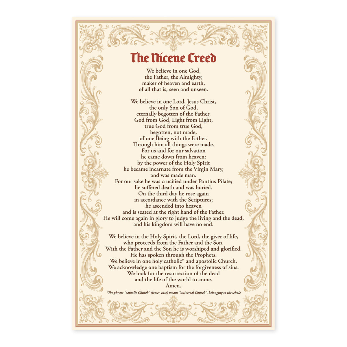 Children's Poster Prints – Nicene Creed – Logos Trading Post Wholesale