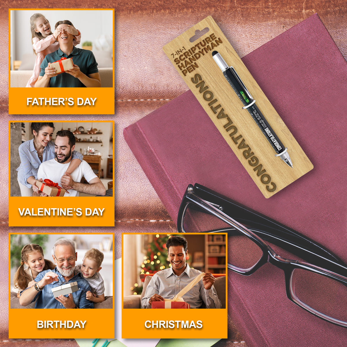 7 in 1 Multitool Pen With Scripture - Congratulations: Phil. 4:13 ...