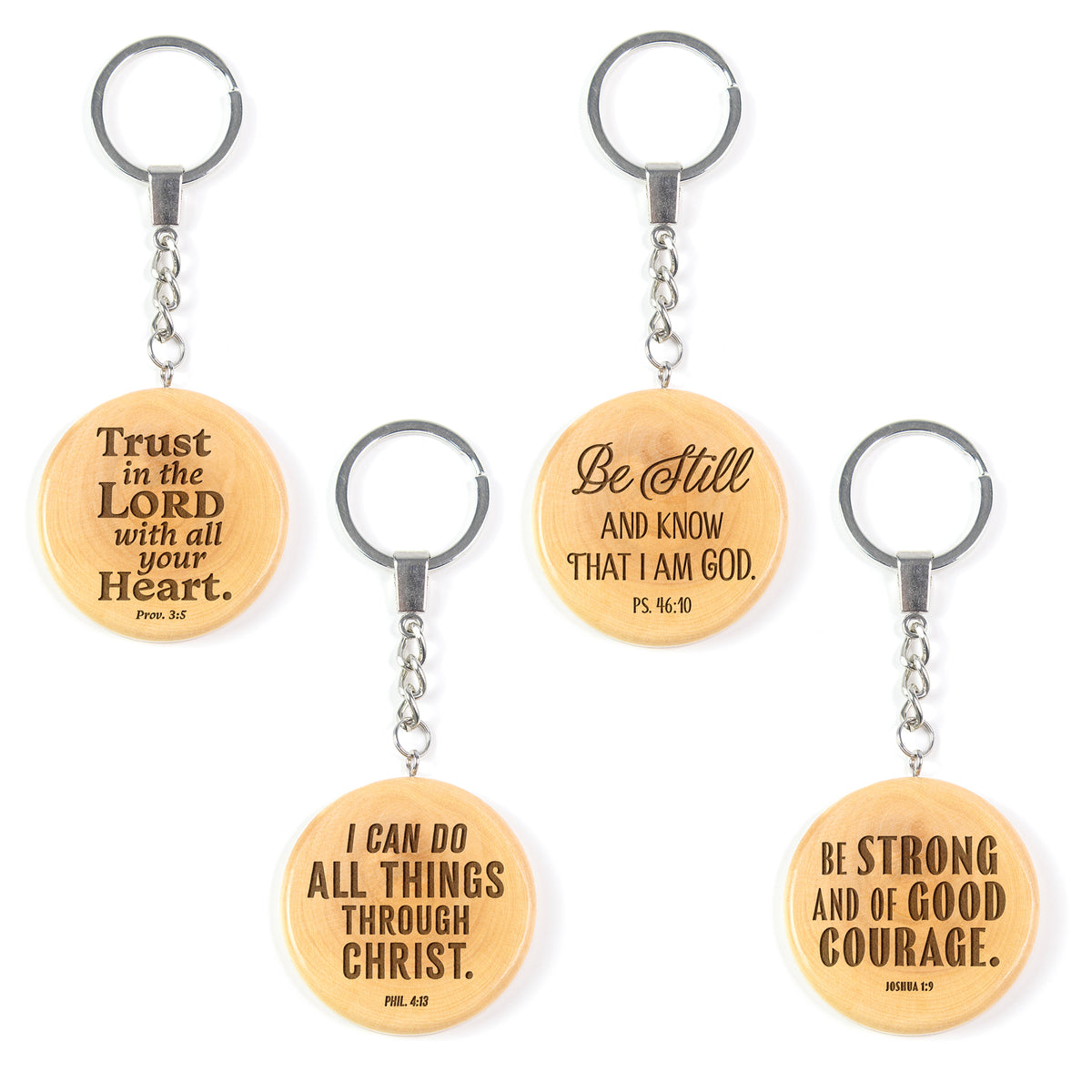 Panel Display - Olive Wood Keychains #1 – Logos Trading Post Wholesale