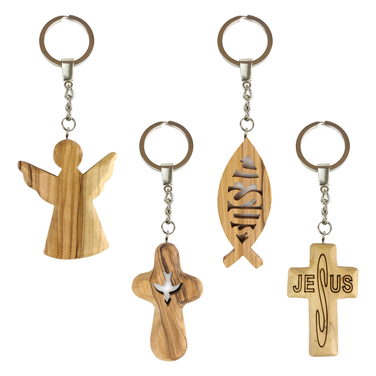 Panel Display - Olive Wood Carved Keychains #1 – Logos Trading Post ...