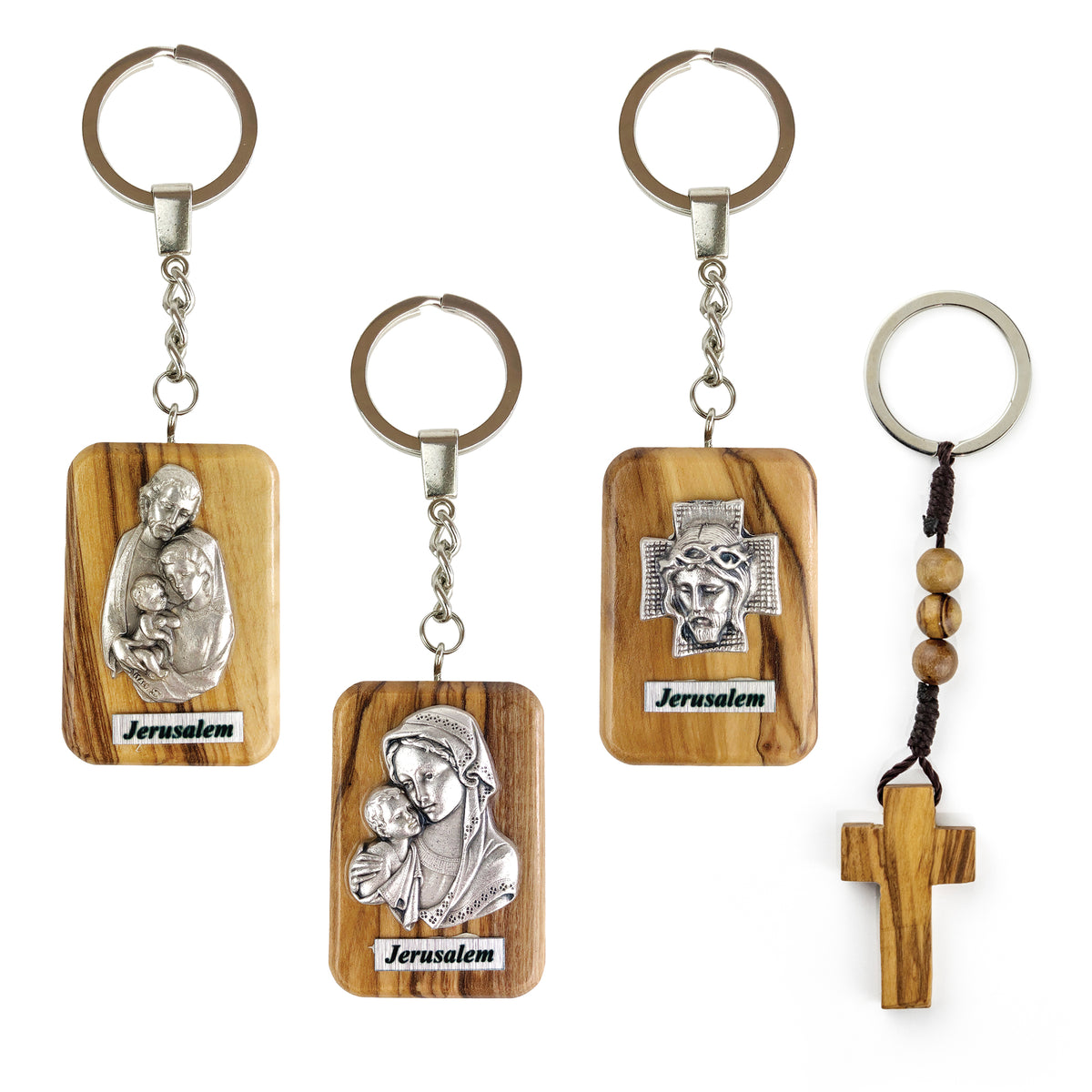 Panel Display - Olive Wood Embellished Keychains – Logos Trading Post ...