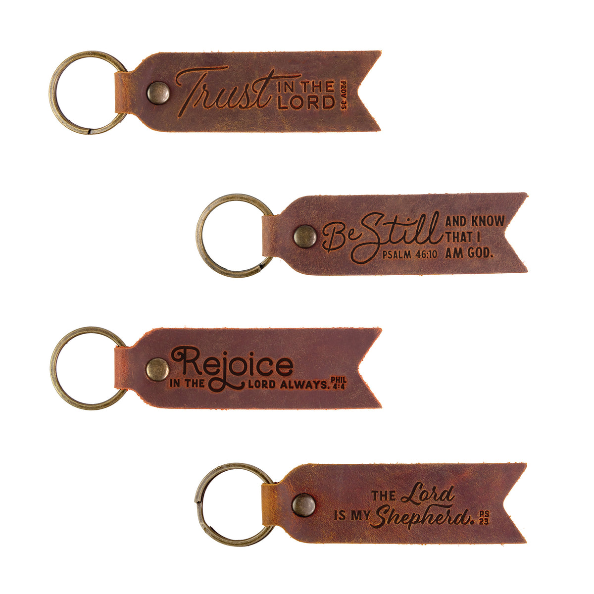 Panel Display - Leather Fob Scripture Keychains – Logos Trading Post ...