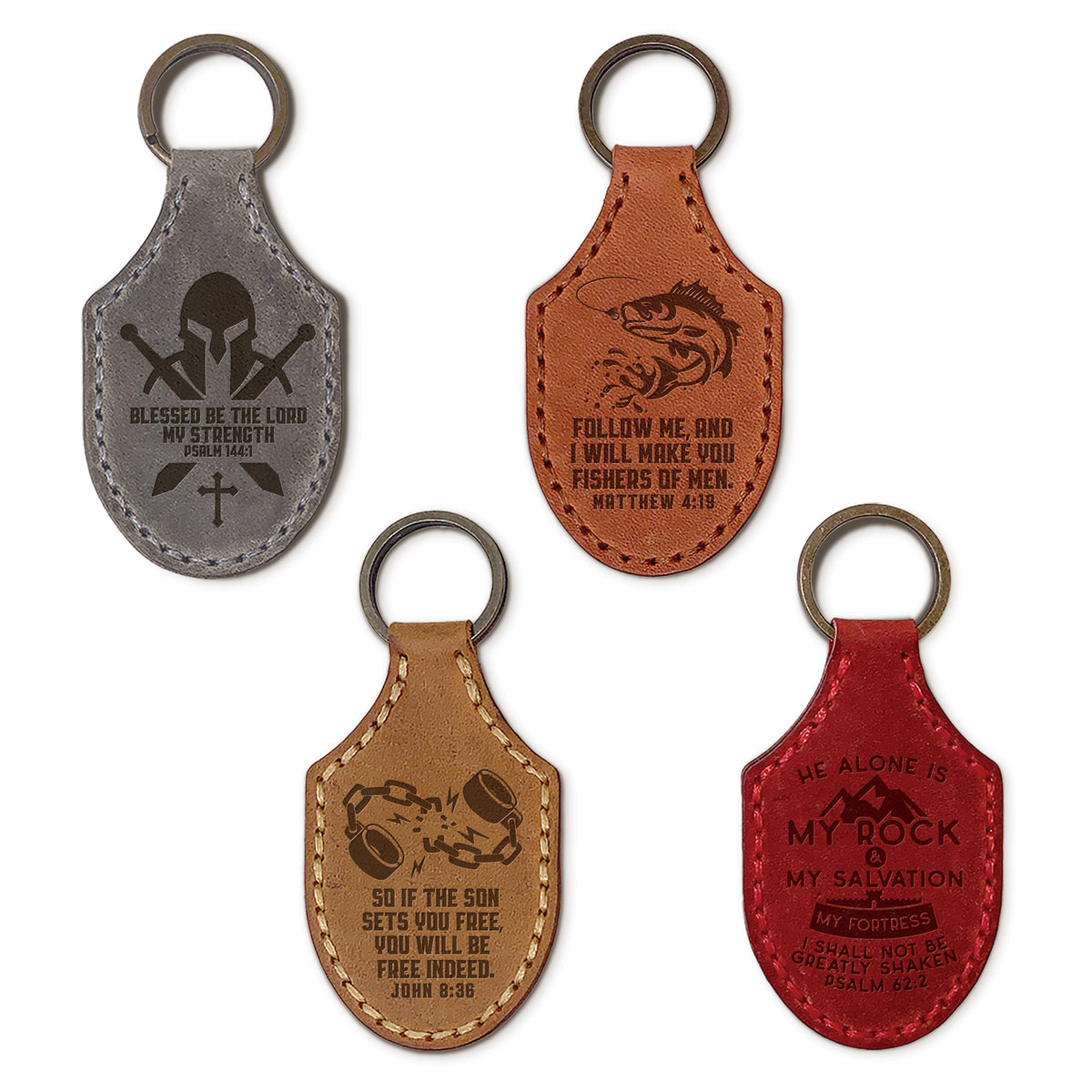 Panel Display - Engraved Leather Keychains #1 – Logos Trading Post ...