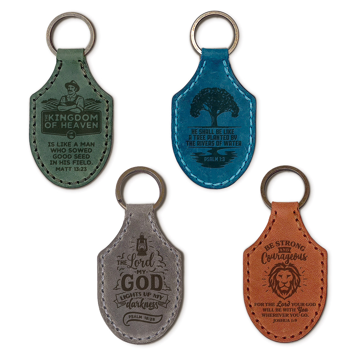 Panel Display - Engraved Leather Keychains #2 – Logos Trading Post ...