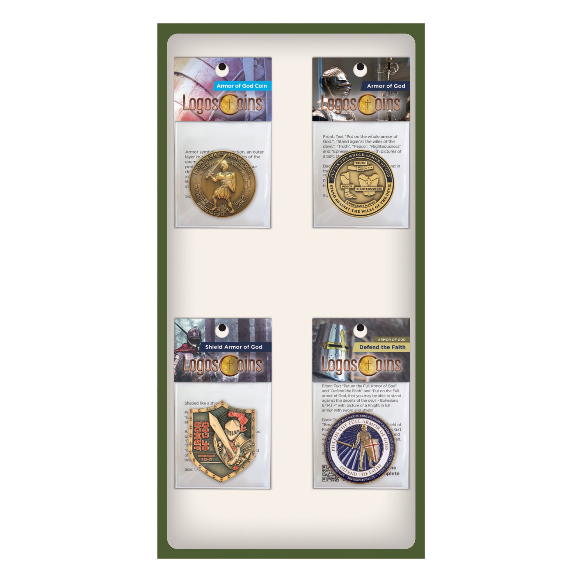 Panel Display - Armor of God Coins – Logos Trading Post Wholesale