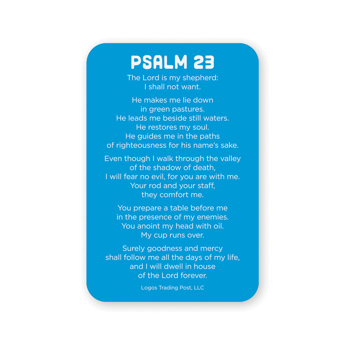 Wallet Scripture Card, Psalm 23 - Good Shepherd, Children – Logos ...