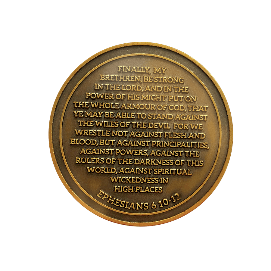 Armor of God Christian Challenge Coin | Christian Coins – Logos Trading ...