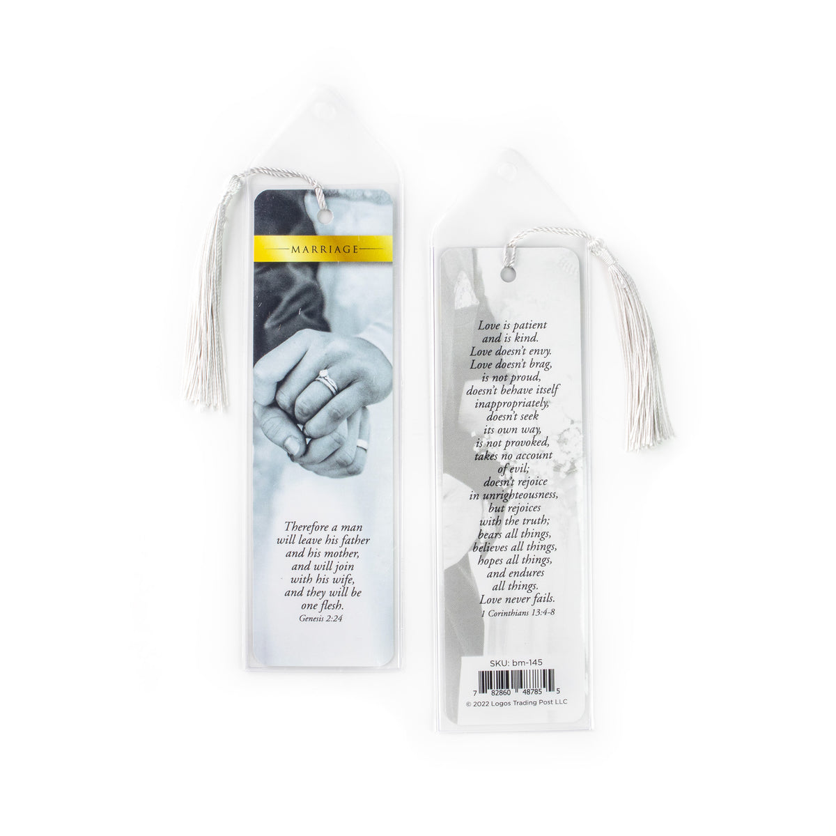 Marriage Tasseled Bookmark – 1 Corinthians 13:4-8 – Logos Trading Post ...